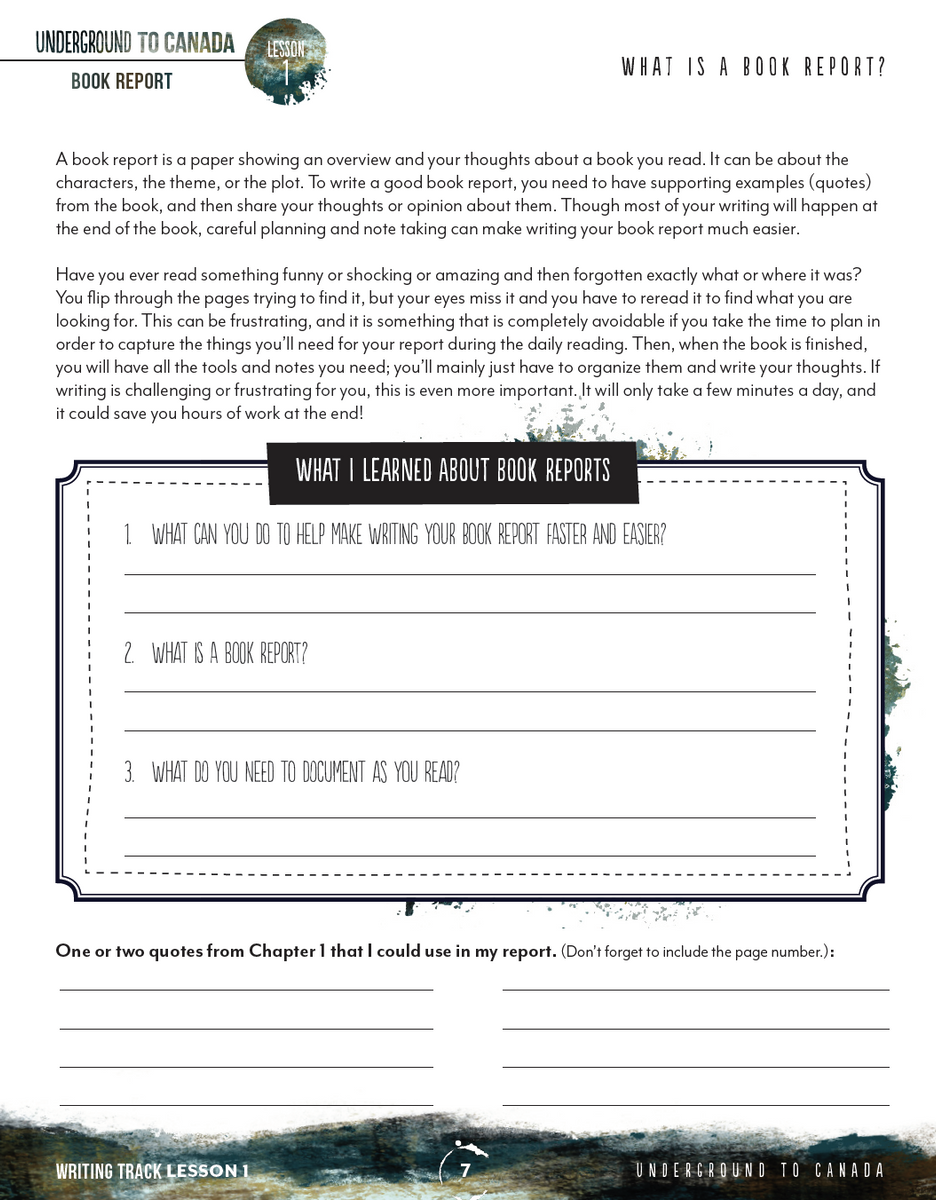 Underground to Canada Digital Writing Track – Gather 'Round Homeschool