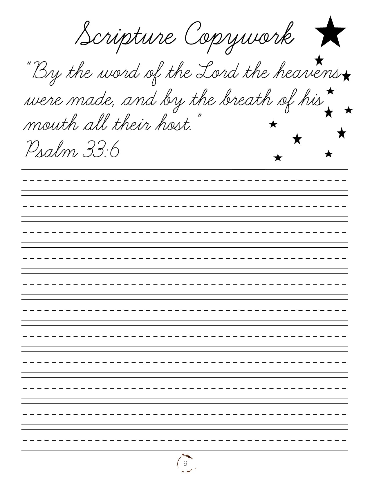Space Cursive Writing Digital Book – Gather 'Round Homeschool