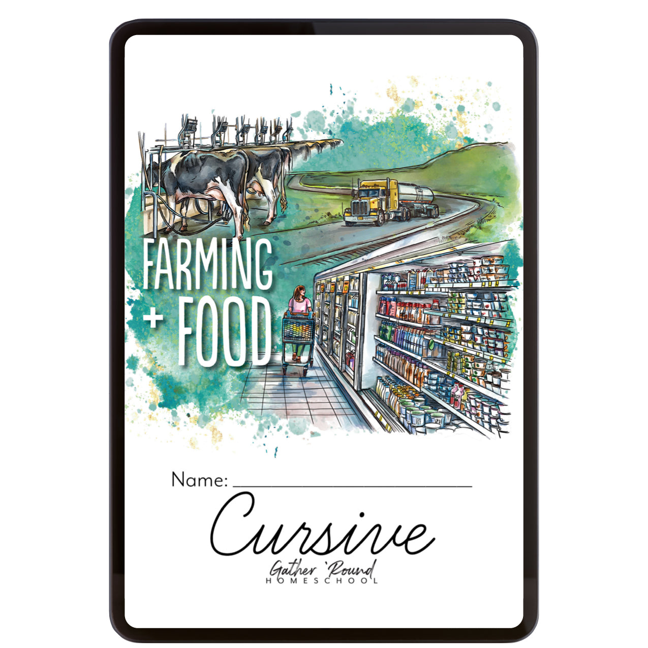 Farming + Food Cursive Writing Digital Notebook – Gather 'Round Homeschool
