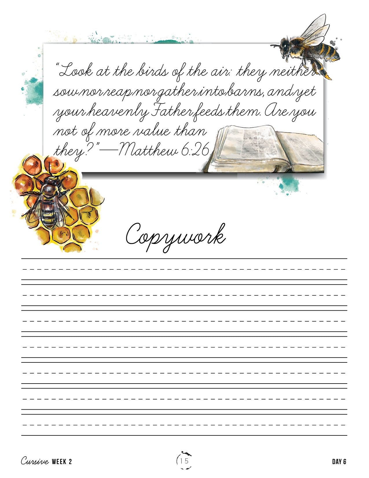 Farming + Food Cursive Writing Digital Notebook – Gather 'Round Homeschool