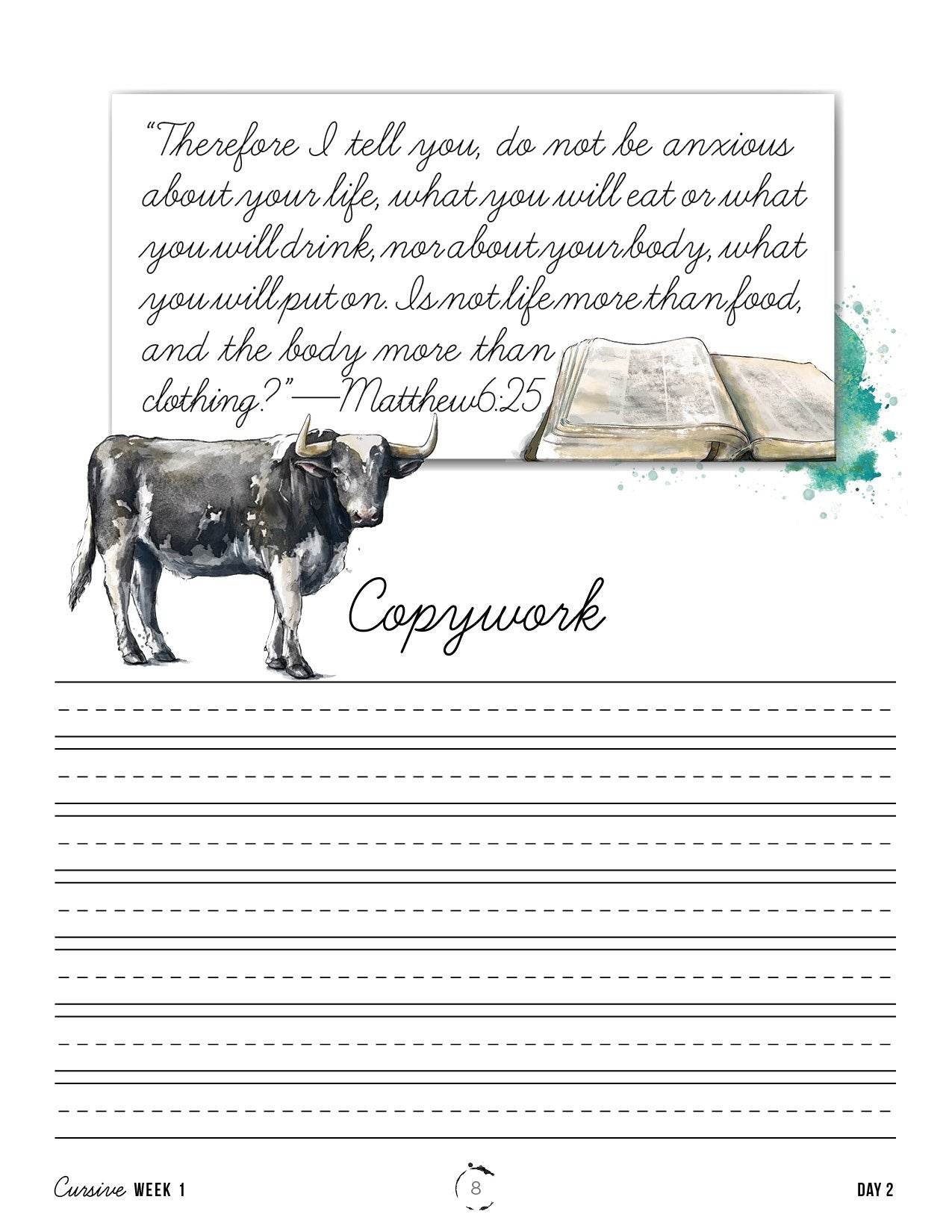 Farming + Food Cursive Writing Digital Notebook – Gather 'Round Homeschool