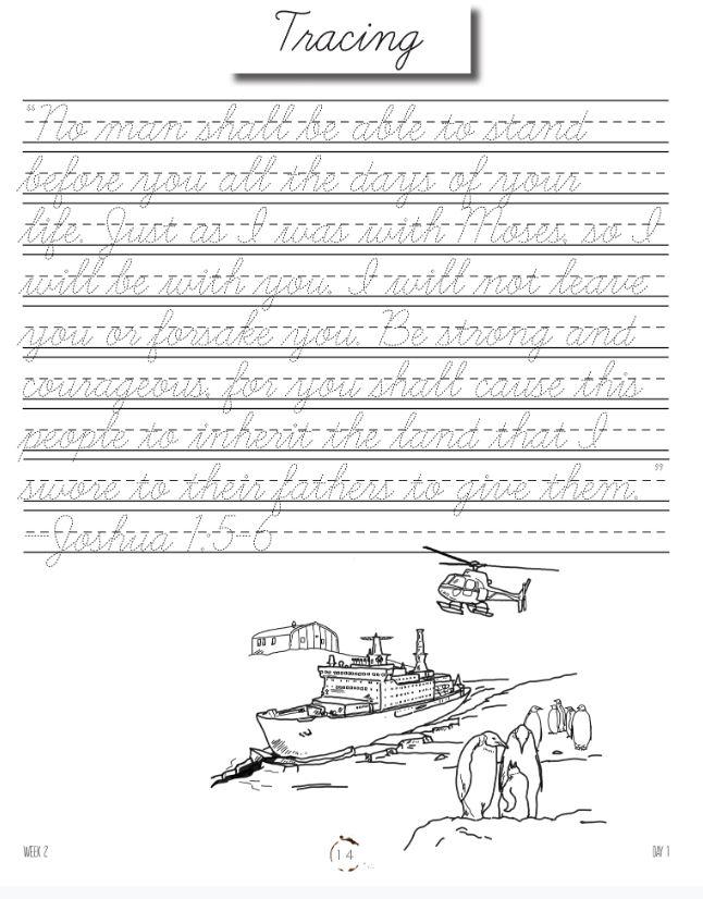 Antarctica Cursive Writing Digital Notebook – Gather 'Round Homeschool