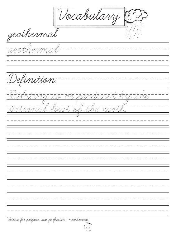 Earth Science Cursive Writing Digital Book – Gather 'Round Homeschool