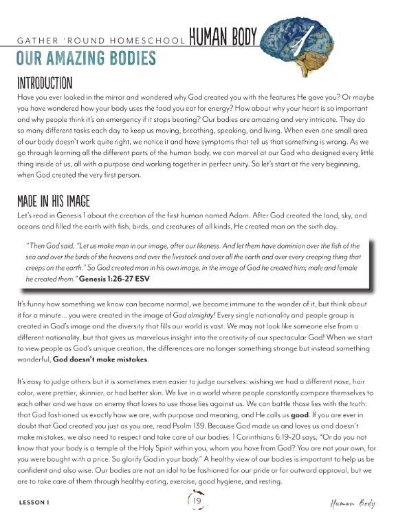 Human Body Digital Bundles – Gather 'Round Homeschool