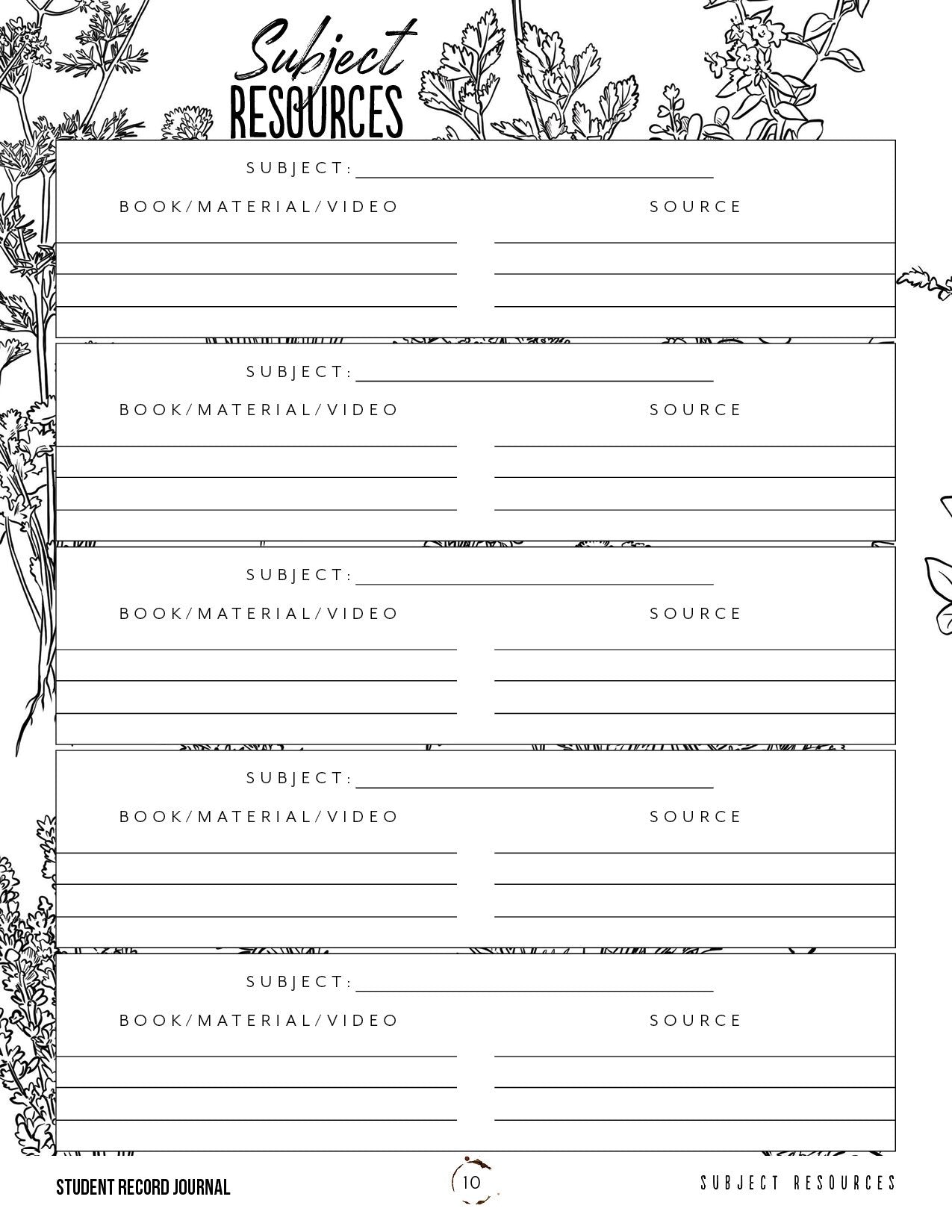 Student Tracker Digital Journal – Gather 'Round Homeschool