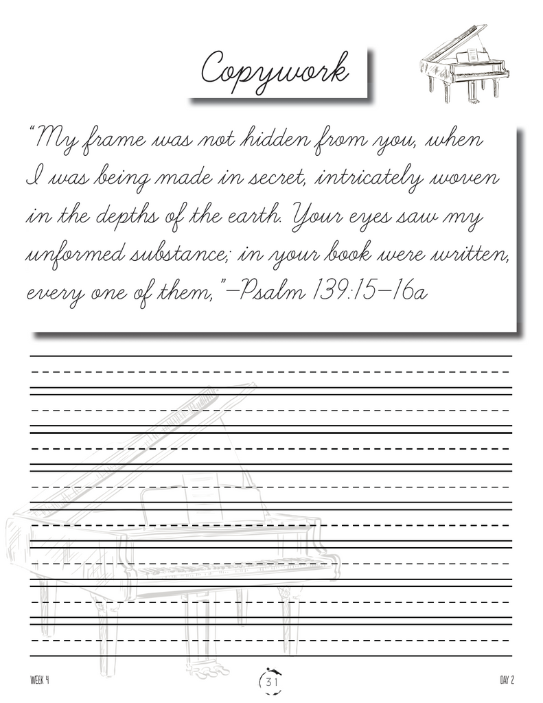 Artists Cursive Writing Digital Book – Gather 'Round Homeschool