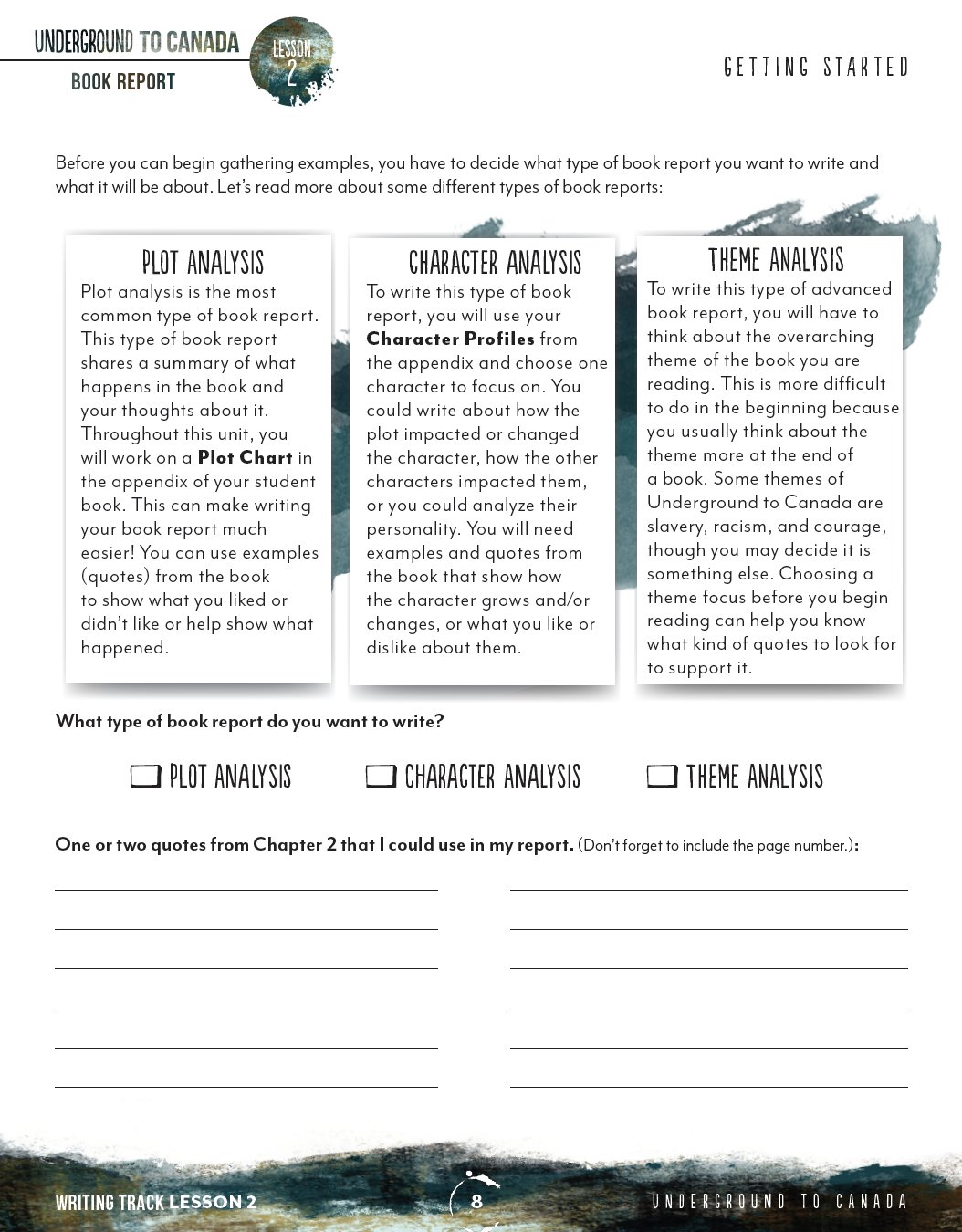 Underground to Canada Digital Writing Track – Gather 'Round Homeschool