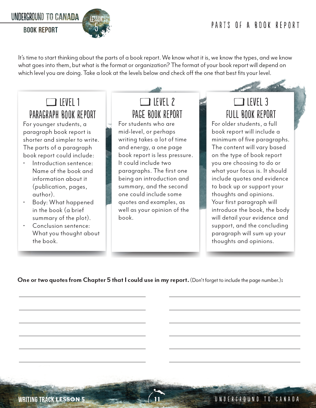 Underground to Canada Digital Writing Track – Gather 'Round Homeschool