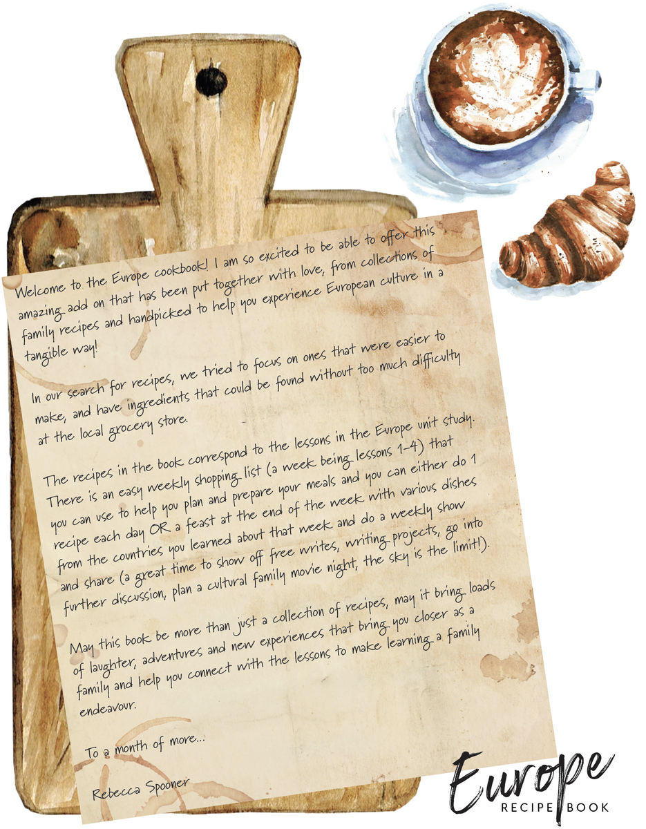Europe Digital Recipe Book – Gather 'Round Homeschool