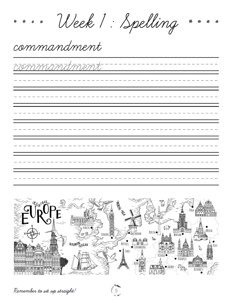 Europe Cursive Writing Printed Book – Gather 'Round Homeschool Canada