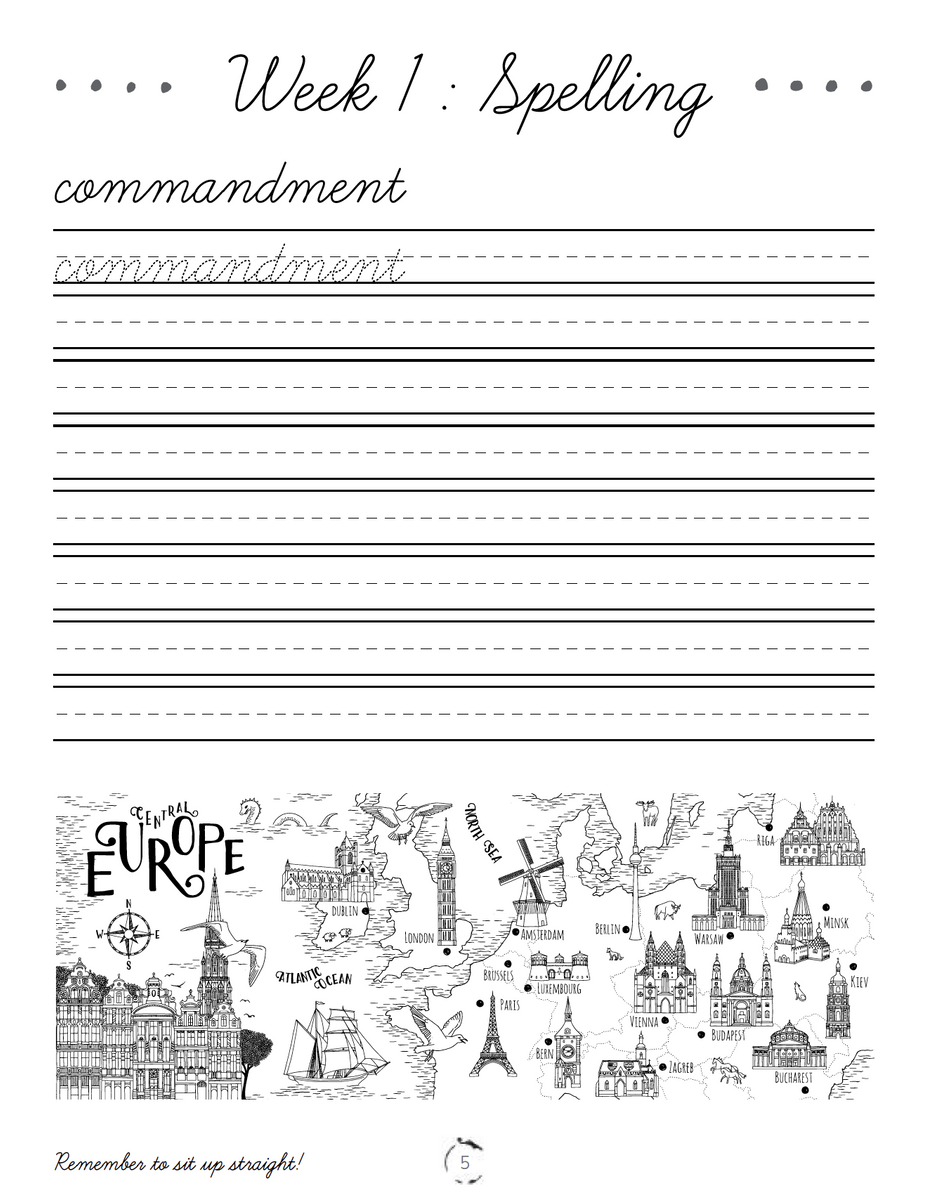 Europe Cursive Writing Printed Book – Gather 'Round Homeschool Canada